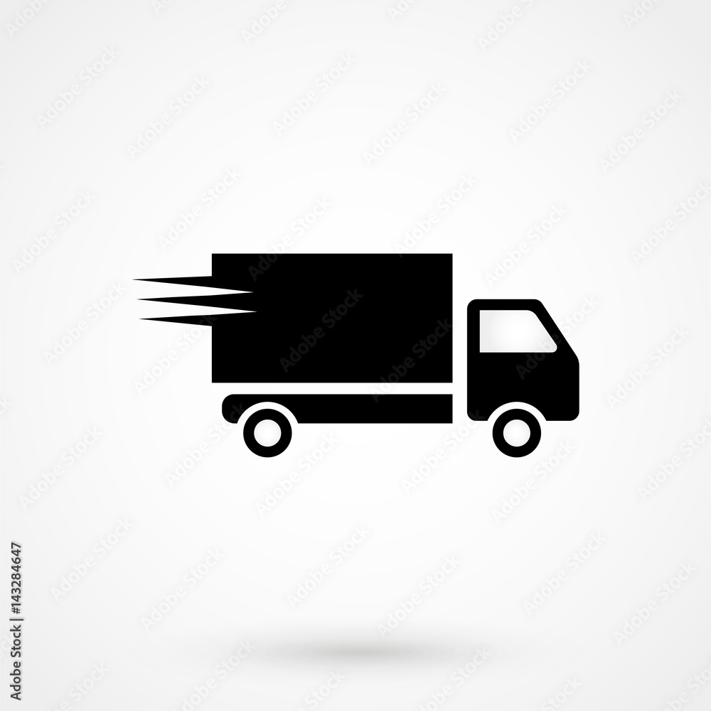 Truck icon. Truck Vector isolated on white background. Flat vector ...