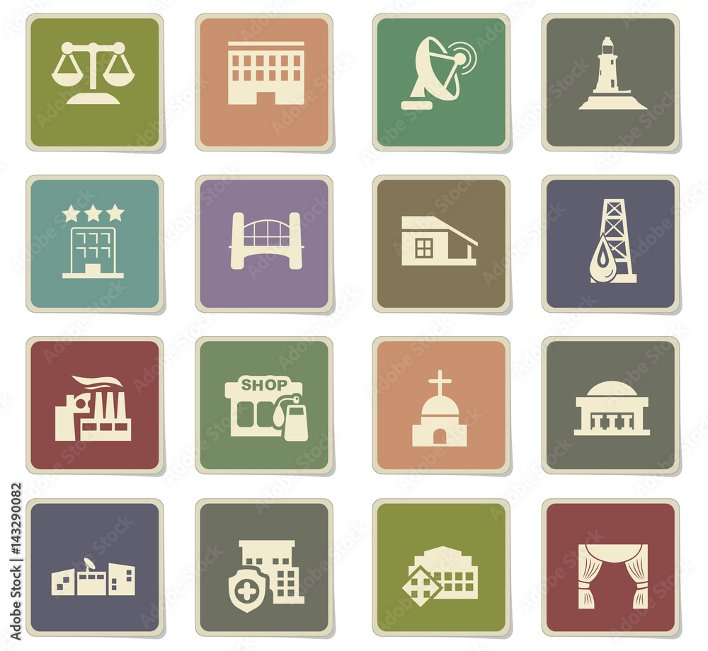 infrastructure icon set Stock Vector | Adobe Stock