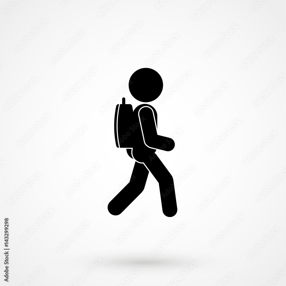 Man Backpack icon vector illustration Stock Vector | Adobe Stock