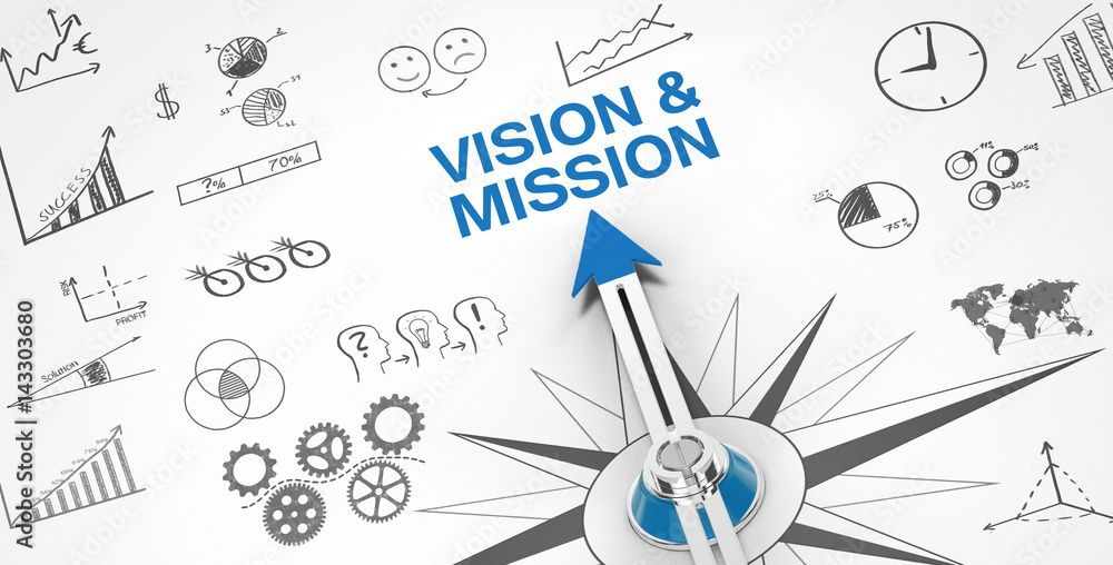 Vision & Mission / Compass Stock Illustration | Adobe Stock