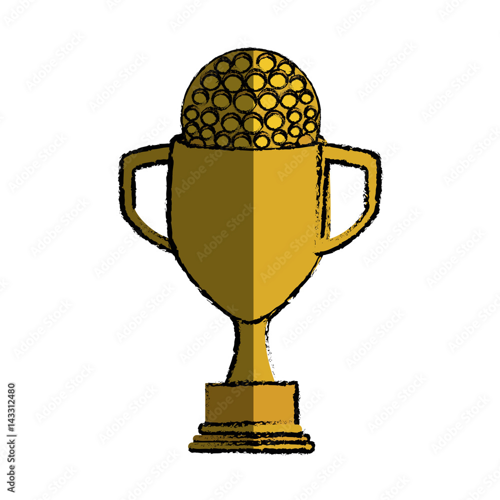 trophy golf isolated icon vector illustration design Stock Vector ...