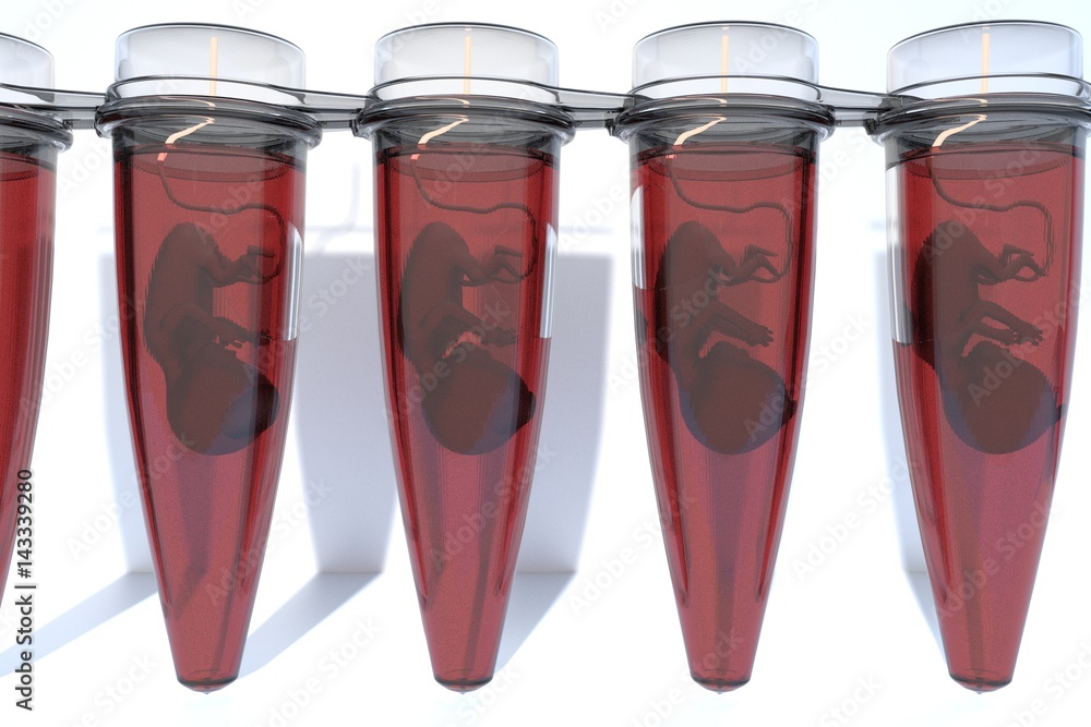 Fetuses in Vials artificial grown, in vitro fertilization of babies ...