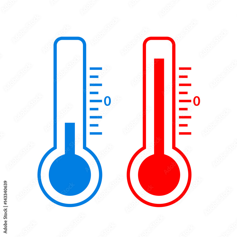 Cold and hot temperature vector icon Stock Vector | Adobe Stock