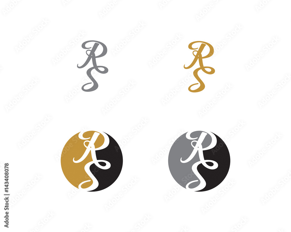 Letter R and S Logo Icon 1 Stock Vector | Adobe Stock