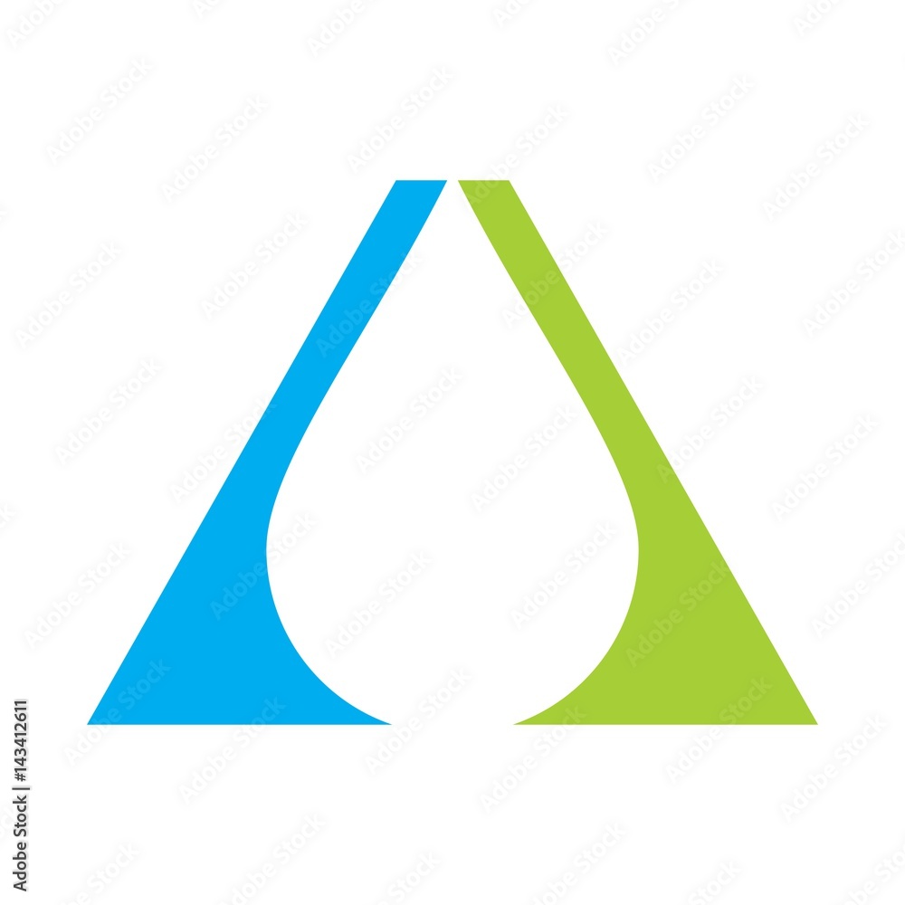 letter a and water drop logo vector. Stock Vector | Adobe Stock