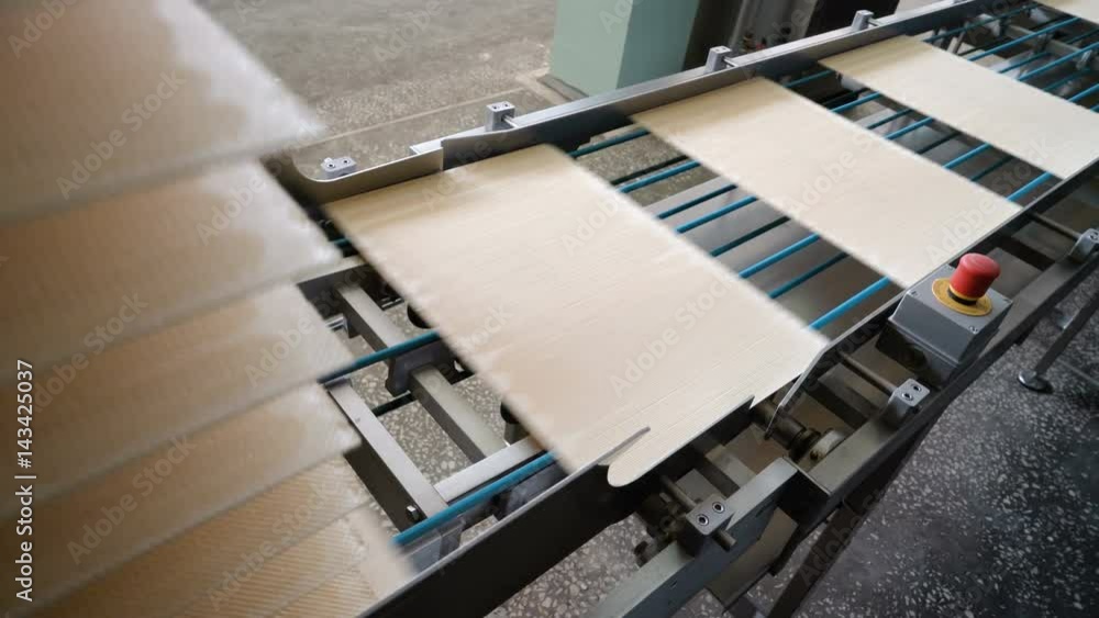 Production line for the production of wafers. Confectionery factory ...