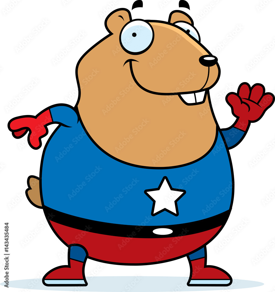 Cartoon Superhero Hamster Stock Vector | Adobe Stock