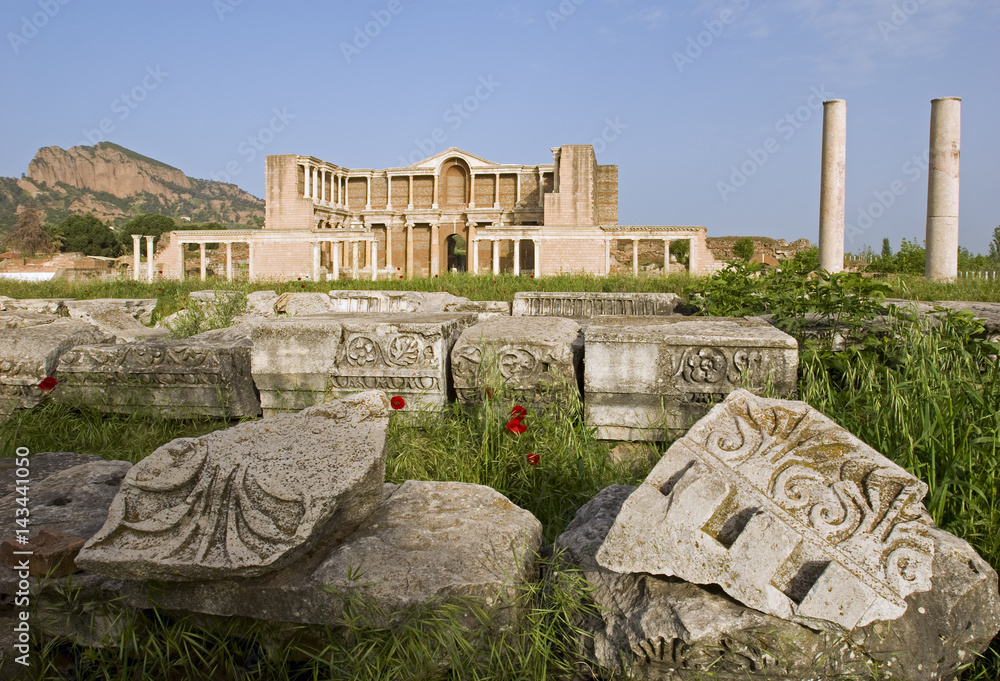 The gymnasium at Sardes constructed during the reign of the Roman ...