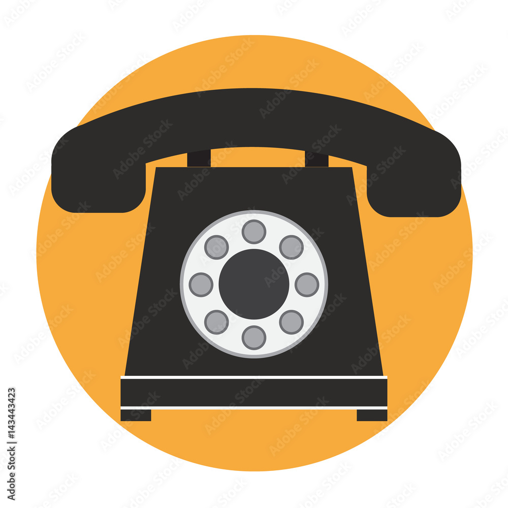 Icône de téléphone fixe - Vecteur - Illustration Illustration Stock ...