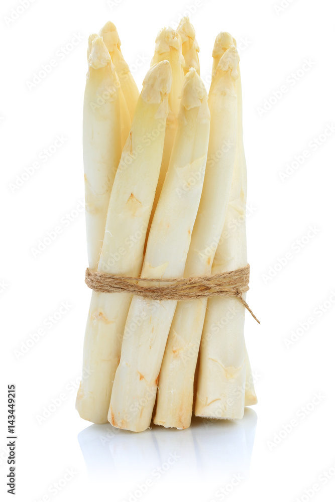 Frischer weißer weisser Bund Spargel weiss weiß Gemüse Freisteller ...
