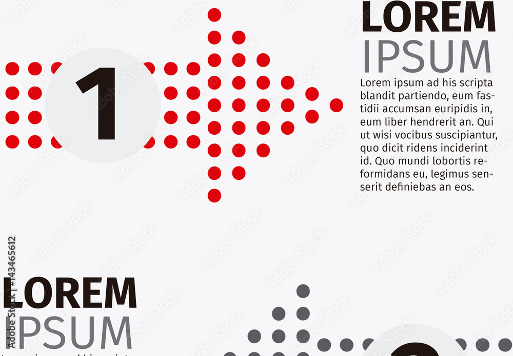 Polka Dot Arrow Infographic Stock Template | Adobe Stock