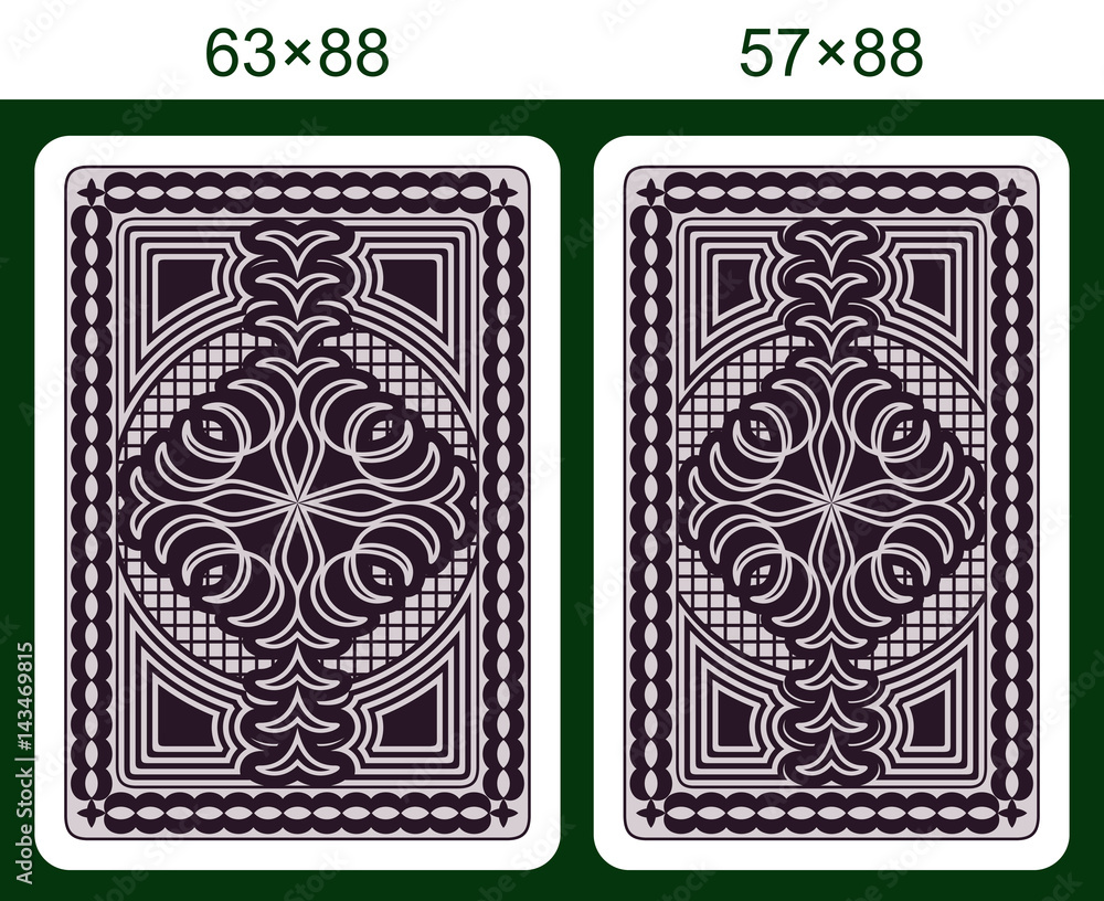 Playing card back side Stock Vector | Adobe Stock