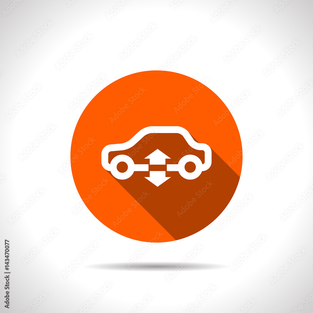 car pneumatic or hydraulic suspension warning vector hmi dashboard flat ...