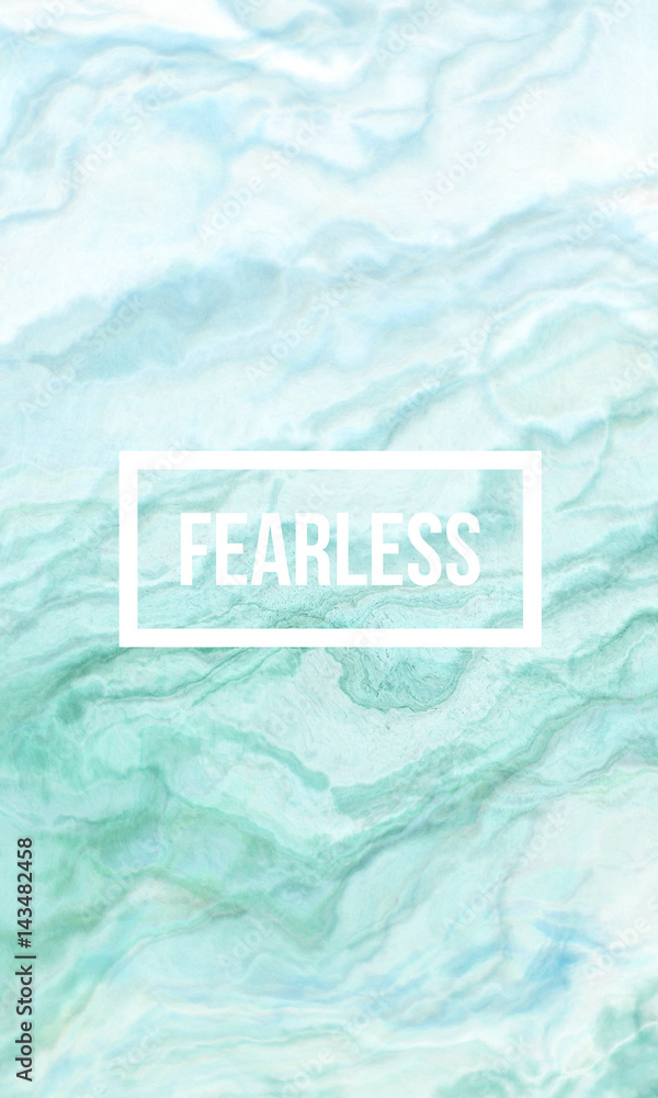 Fearless motivational quote on abstract liquid background. Stock Photo ...