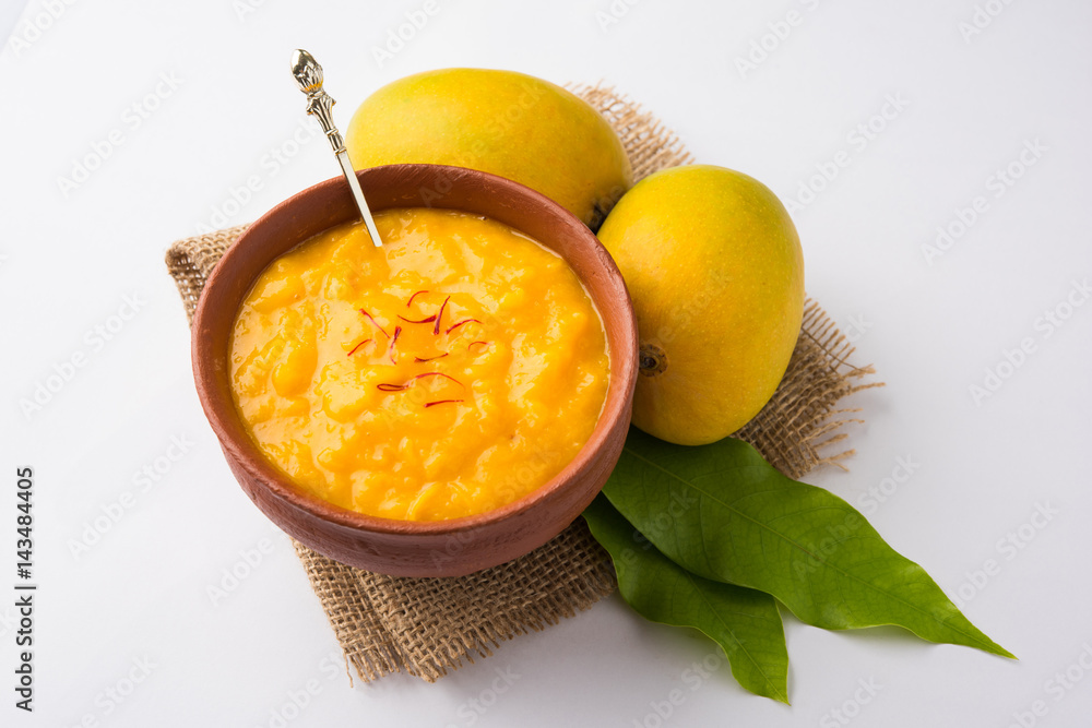 alphonso mango pulp or hapus aam ras or amba ras in marathi, selective ...