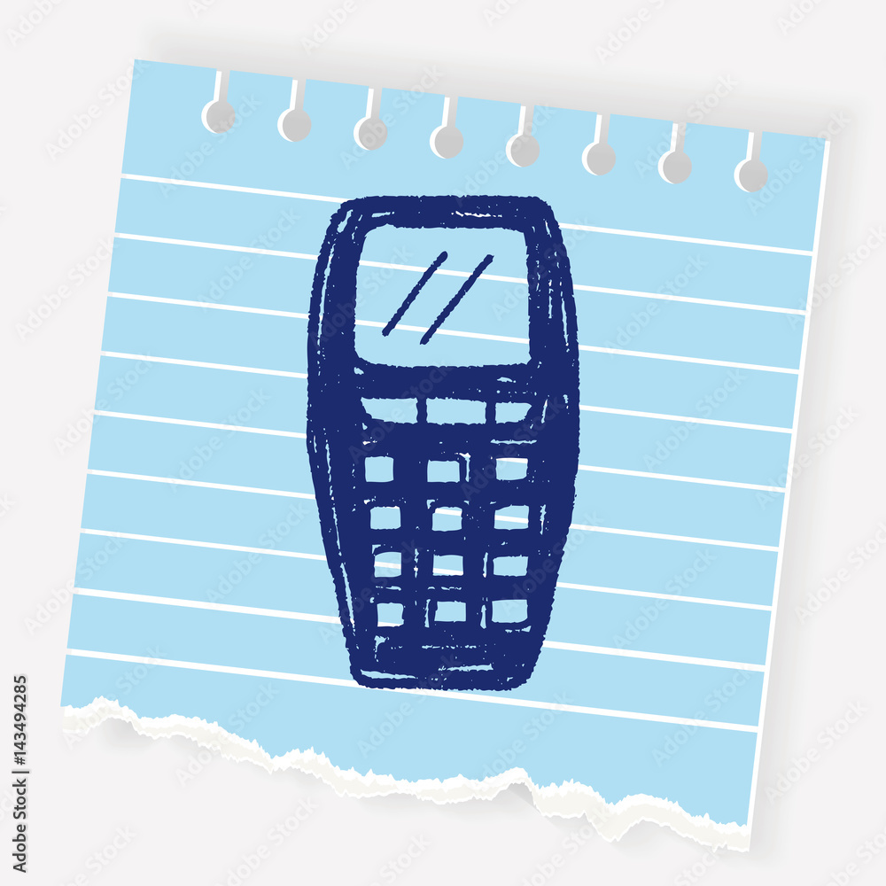 Doodle Cell phone Stock Vector | Adobe Stock
