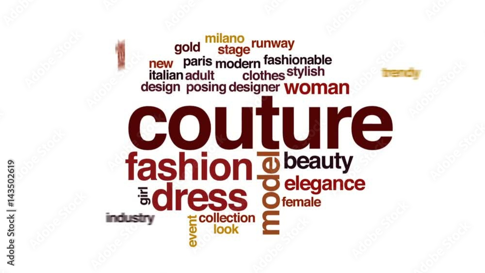 Couture animated word cloud, text design animation. Stock Video | Adobe ...