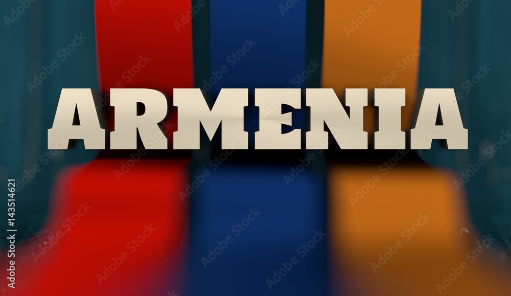Armenia flag design concept. Flag made from curved stripes. Country ...