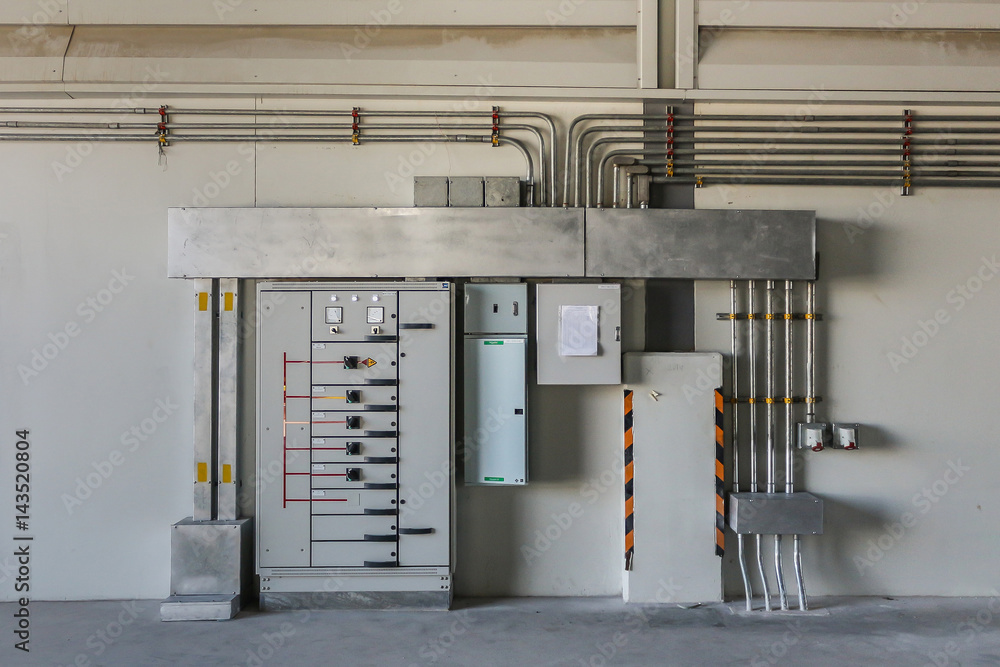 AC control panel for distribute electrical power to equipment Stock ...