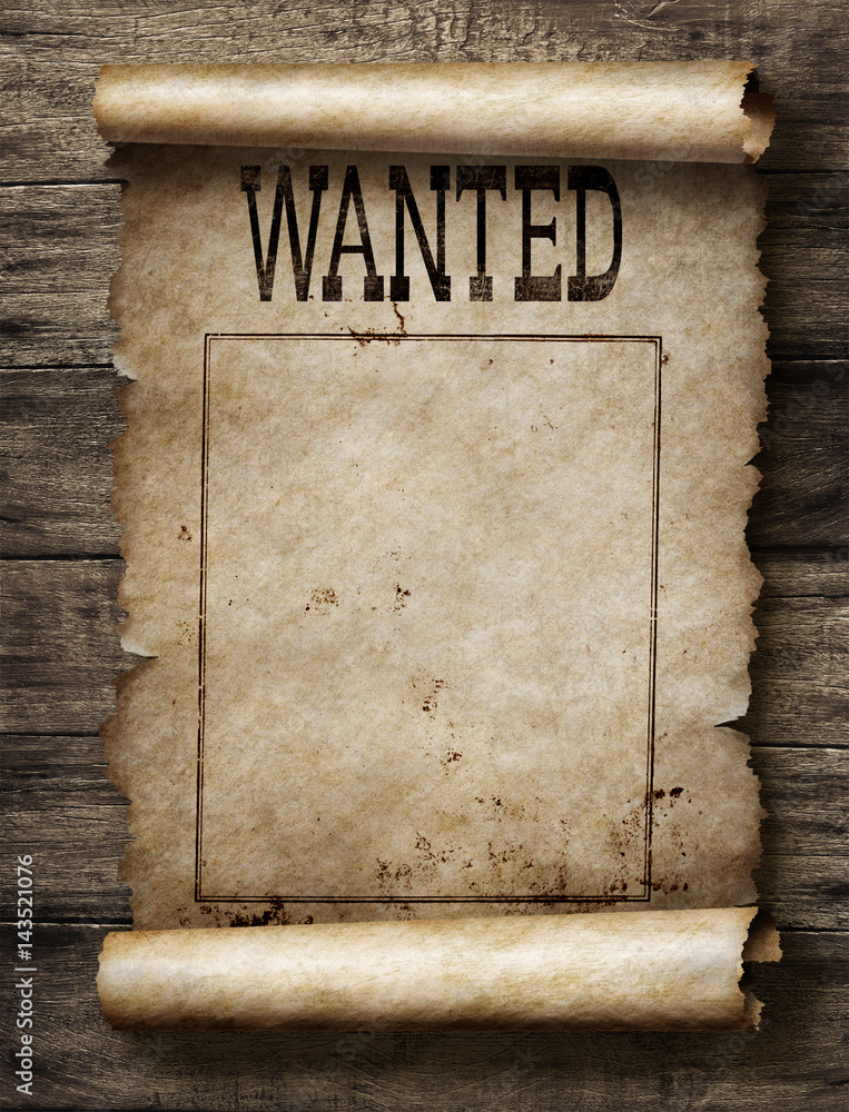 Wanted for reward poster Stock Photo | Adobe Stock