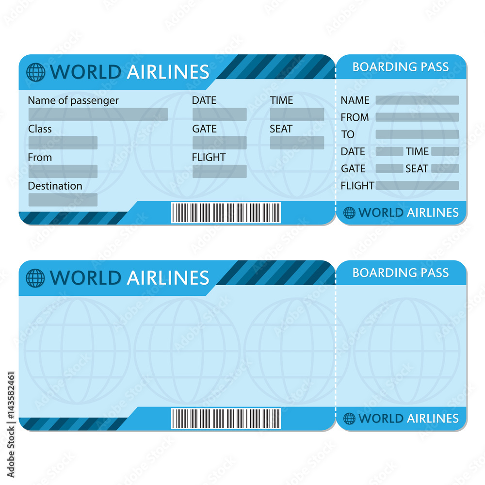 Blank Boarding Pass Template
