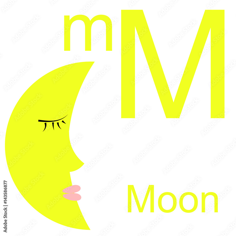 kids alphabet letter m Stock-Vektorgrafik | Adobe Stock