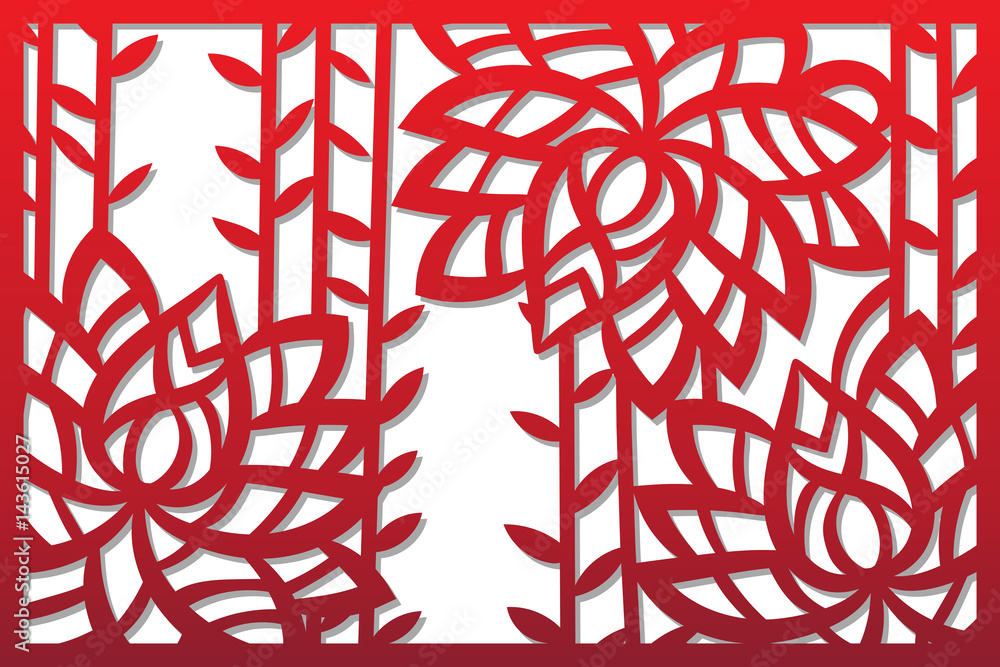 Laser cut vector template Stock Vector | Adobe Stock