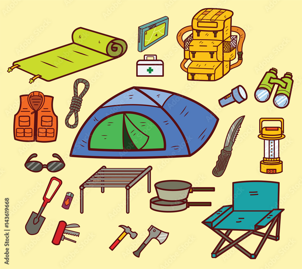 Camping Gear Clipart Adobe