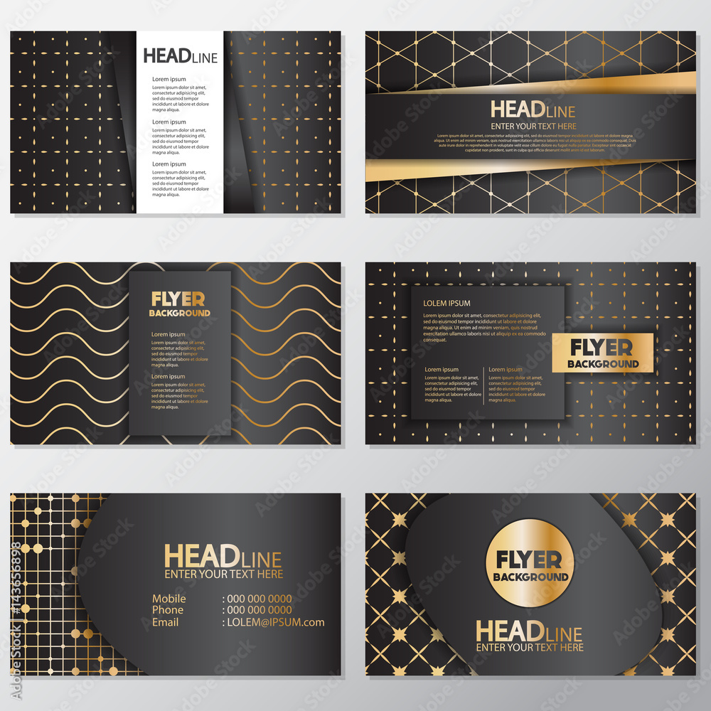 Gold banner background flyer style Design Template Stock-Vektorgrafik ...