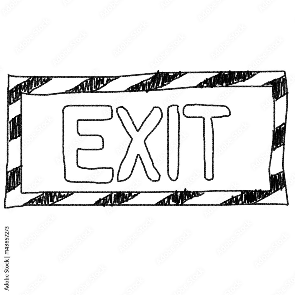 EXIT Sign Design on white background. Stock-Illustration | Adobe Stock
