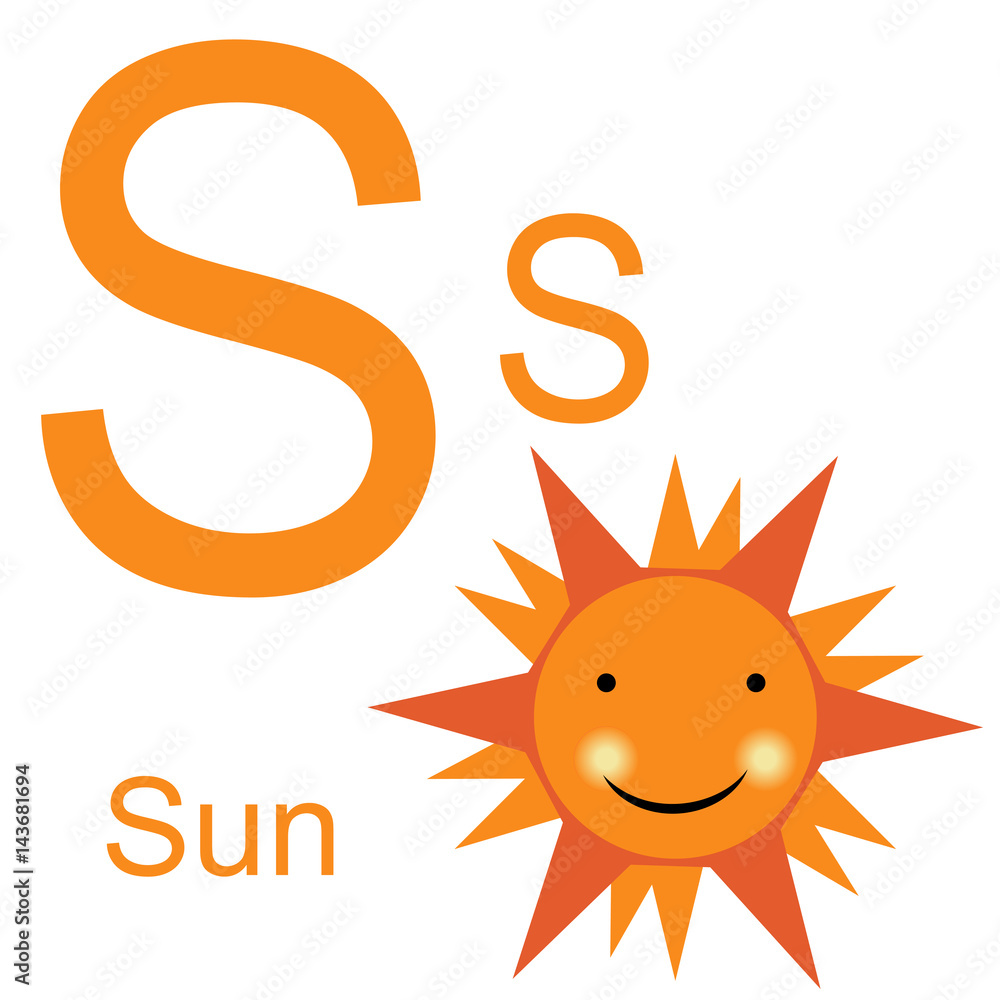 kids alphabet letter s Stock Vector | Adobe Stock