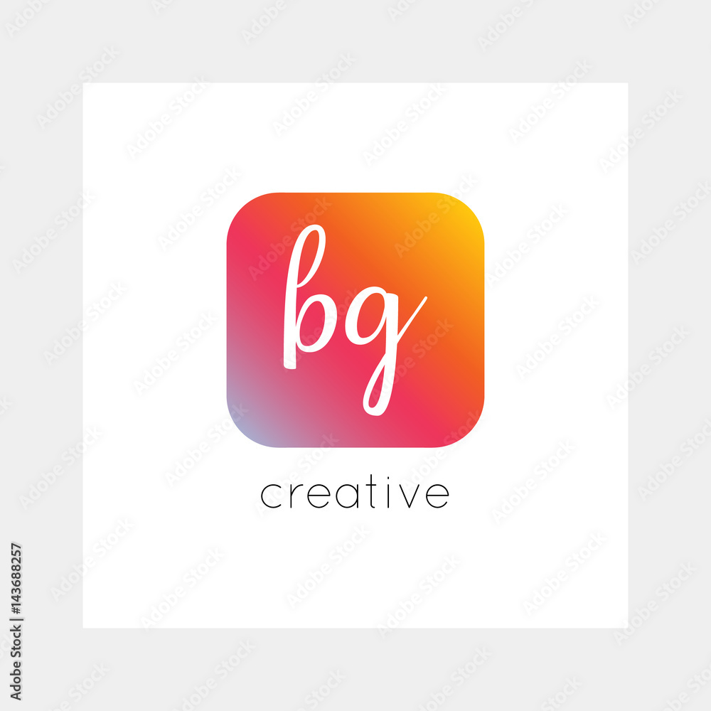 BG logo, vector. Useful as branding symbol, app icon, alphabet element ...