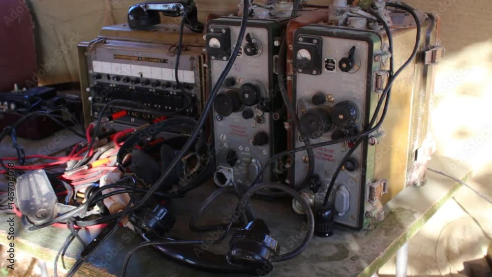 Radio & Field Phone Equipment. Military field telephone switchboard ...