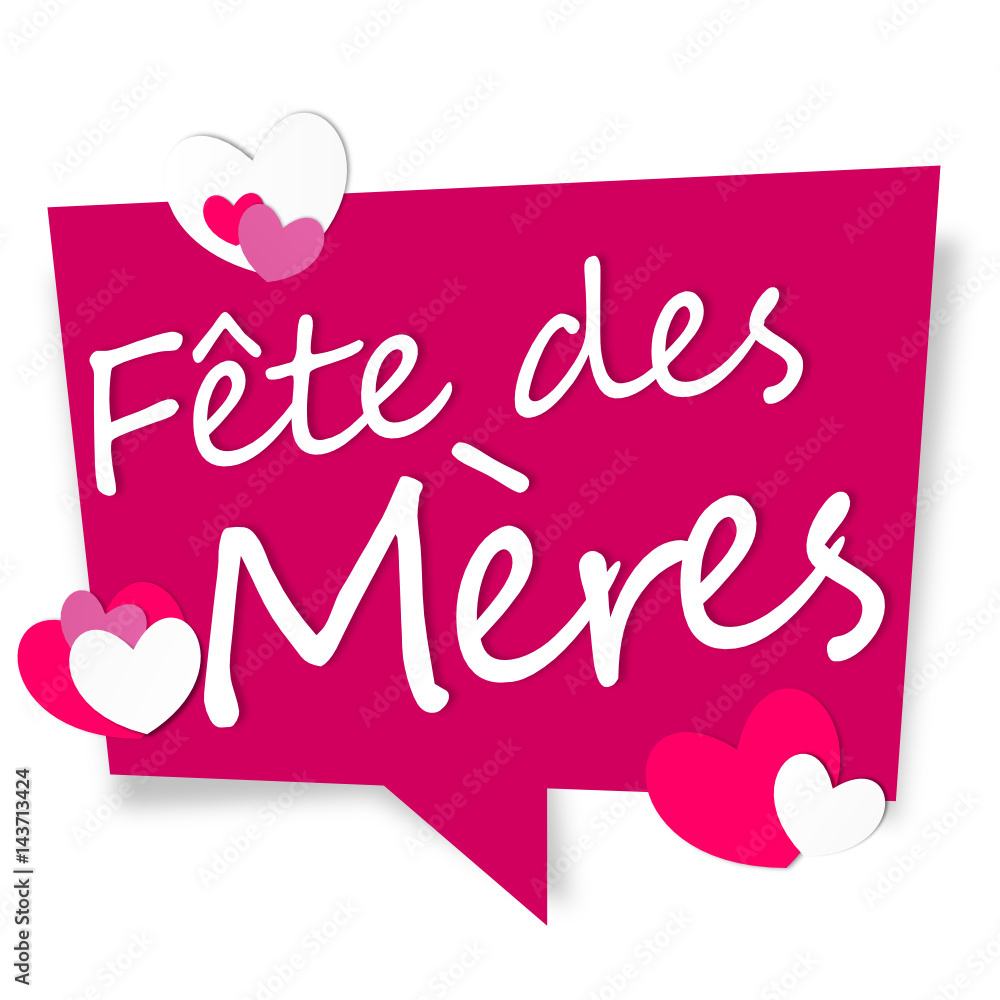fête des mères rose - joyeuse Fête des mères Stock Vector | Adobe Stock