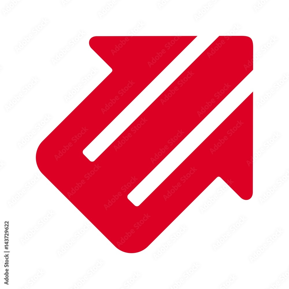 letter E and arrow logo vector. Stock Vector | Adobe Stock