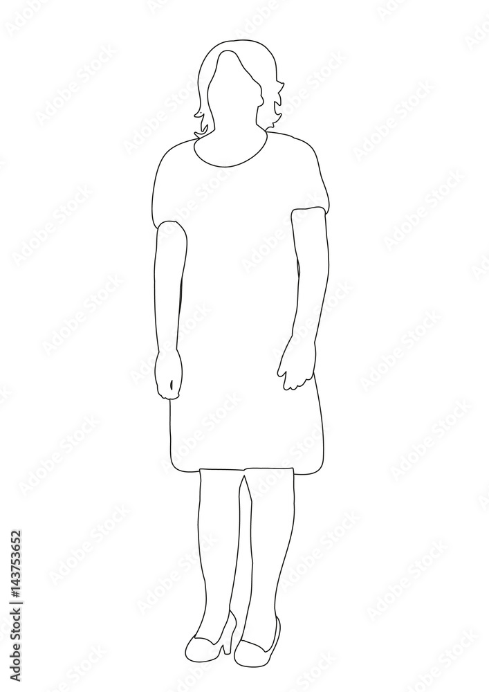 How To Draw A Woman Standing
