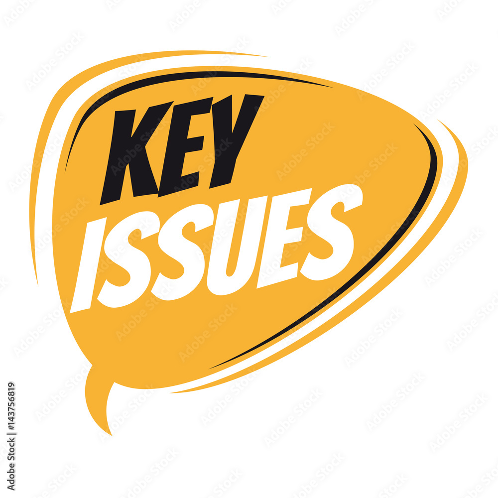 key issues retro vector speech balloon Stock Vector | Adobe Stock