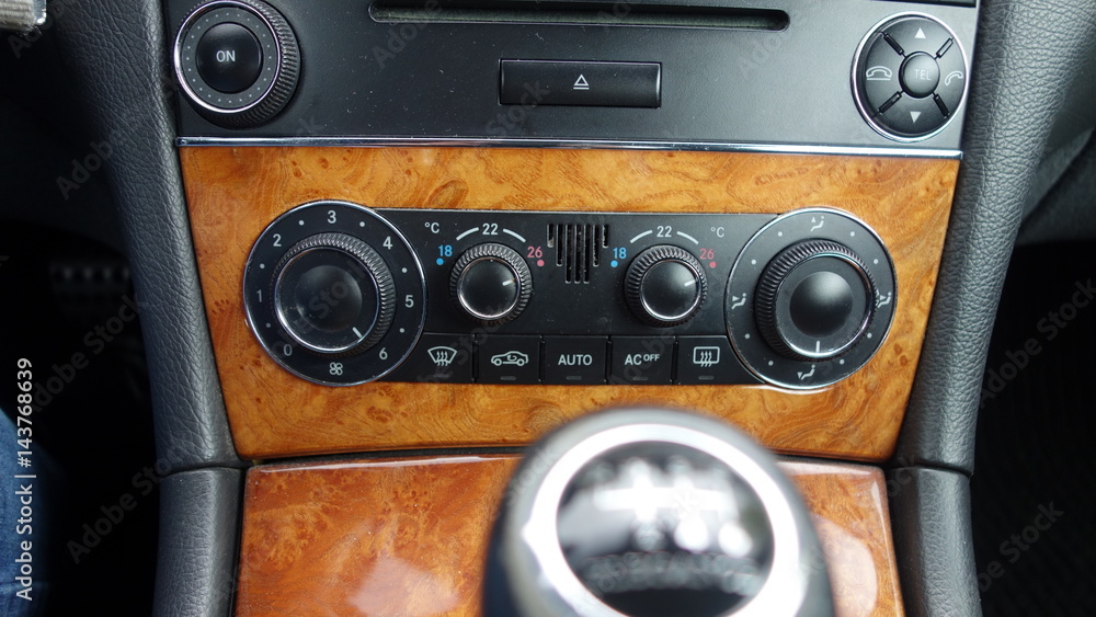 Climate control dashboard unit, ventilation, temperature panel, buttons ...