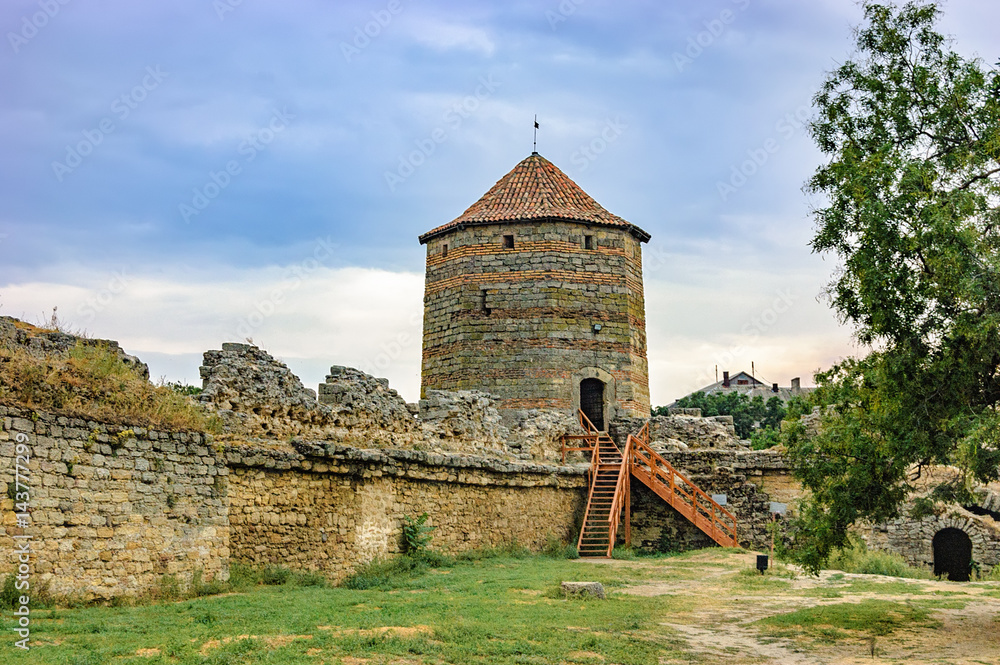 Walls of Fortress Akkerman, Bilhorod-Dnistrovskyi, Ukraine. This ...