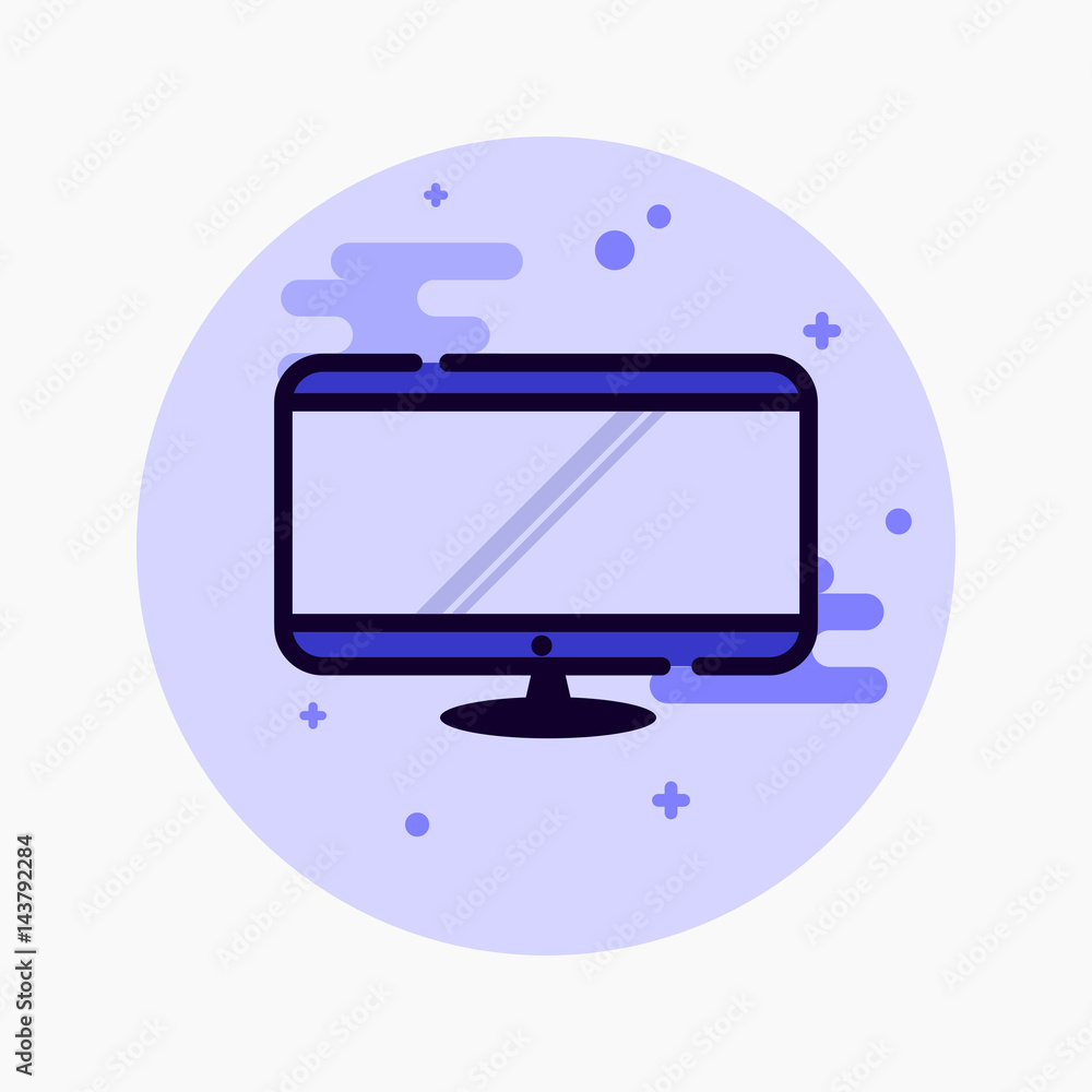DISPLAY FLAT DESIGN ICON LOGO Stock-Illustration | Adobe Stock