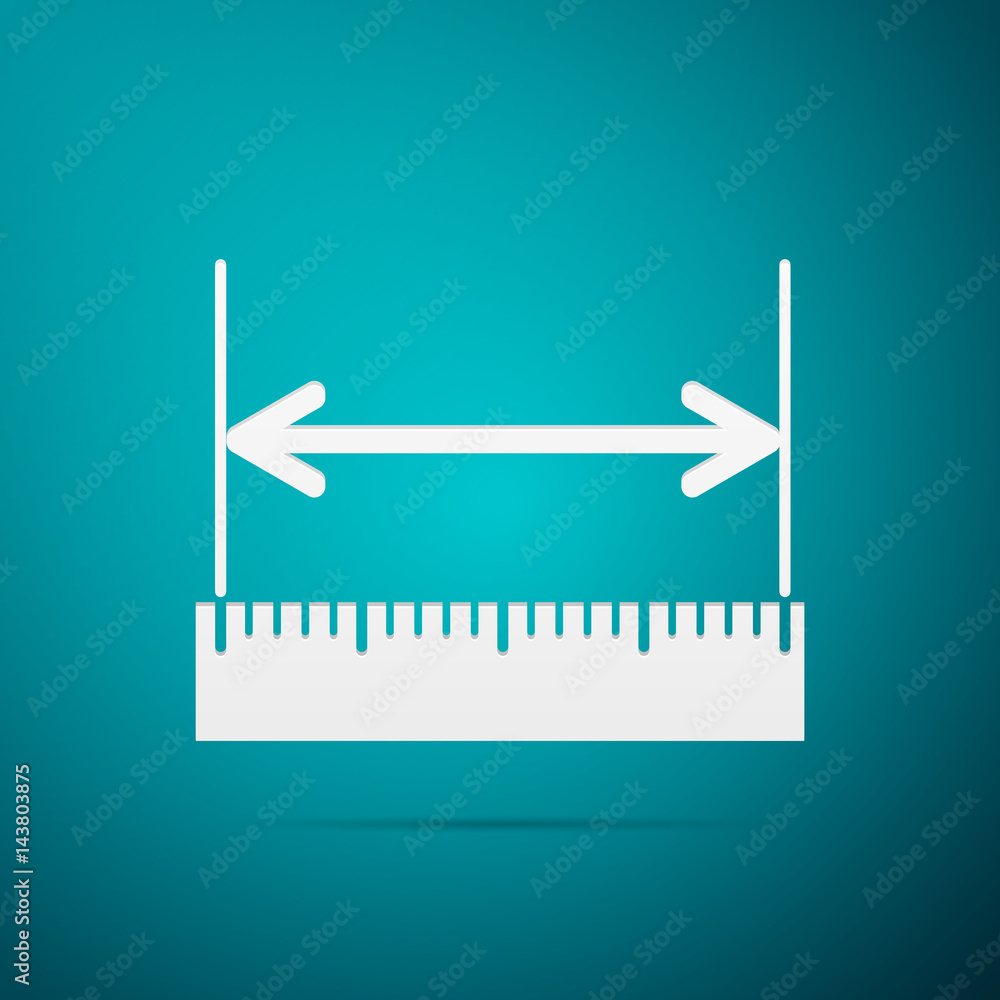 The measuring height and length icon. Ruler, straightedge, scale symbol ...