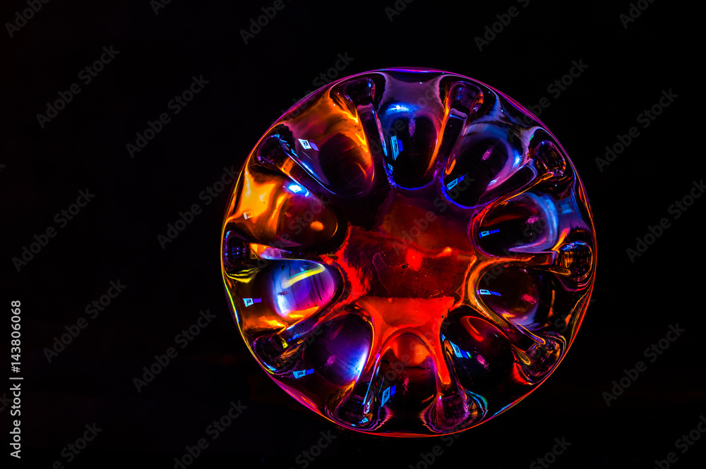 Abstract glass concept showing refracted light in all its beautiful ...