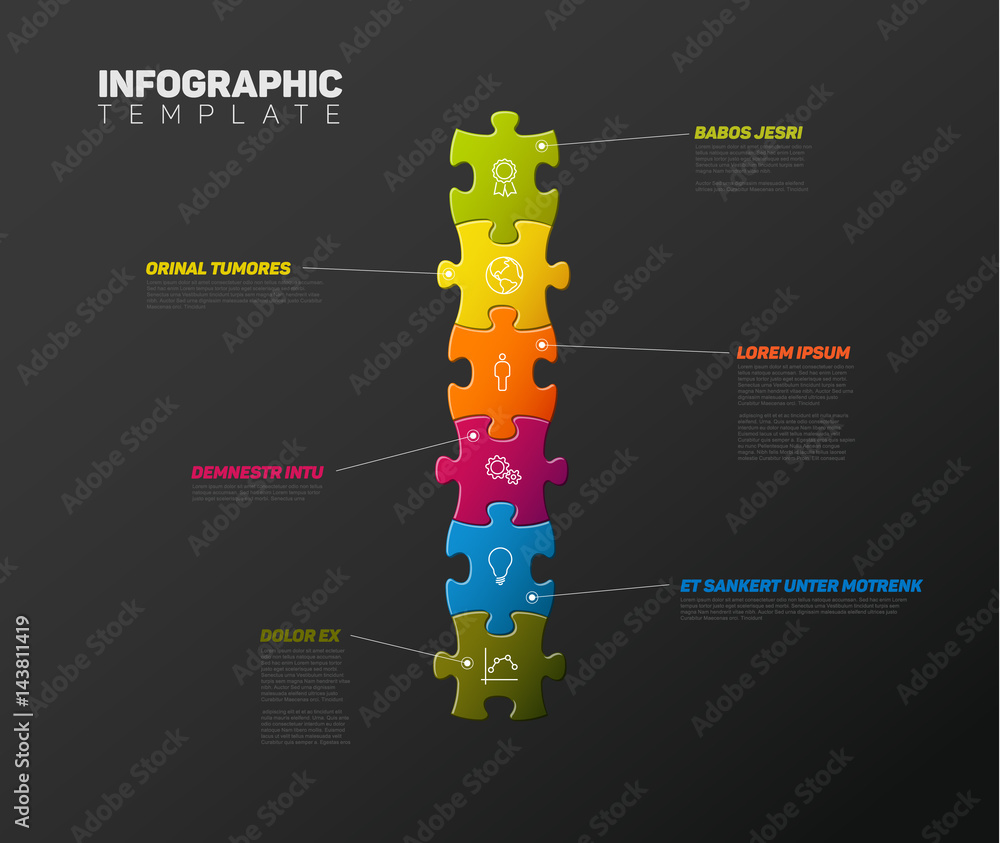 Vector Puzzle Infographic report template Stock Vector | Adobe Stock