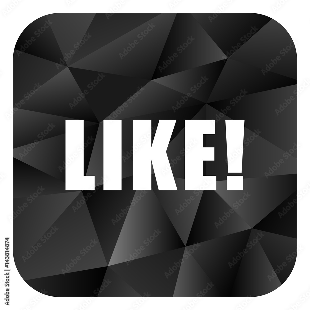Like black color web modern brillant design square internet icon on ...
