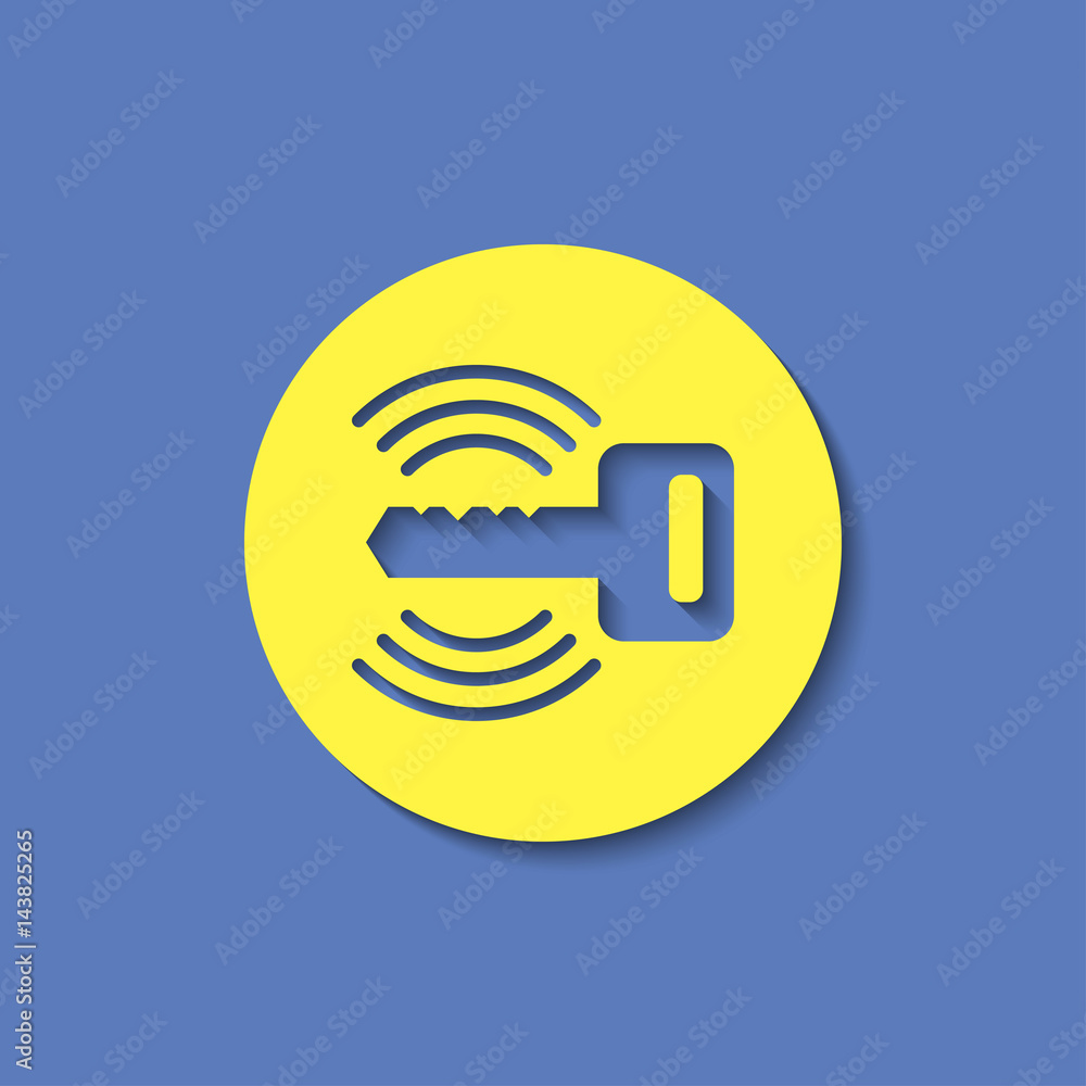 Car remote key symbol vector hmi dashboard flat icon Stock Vector ...