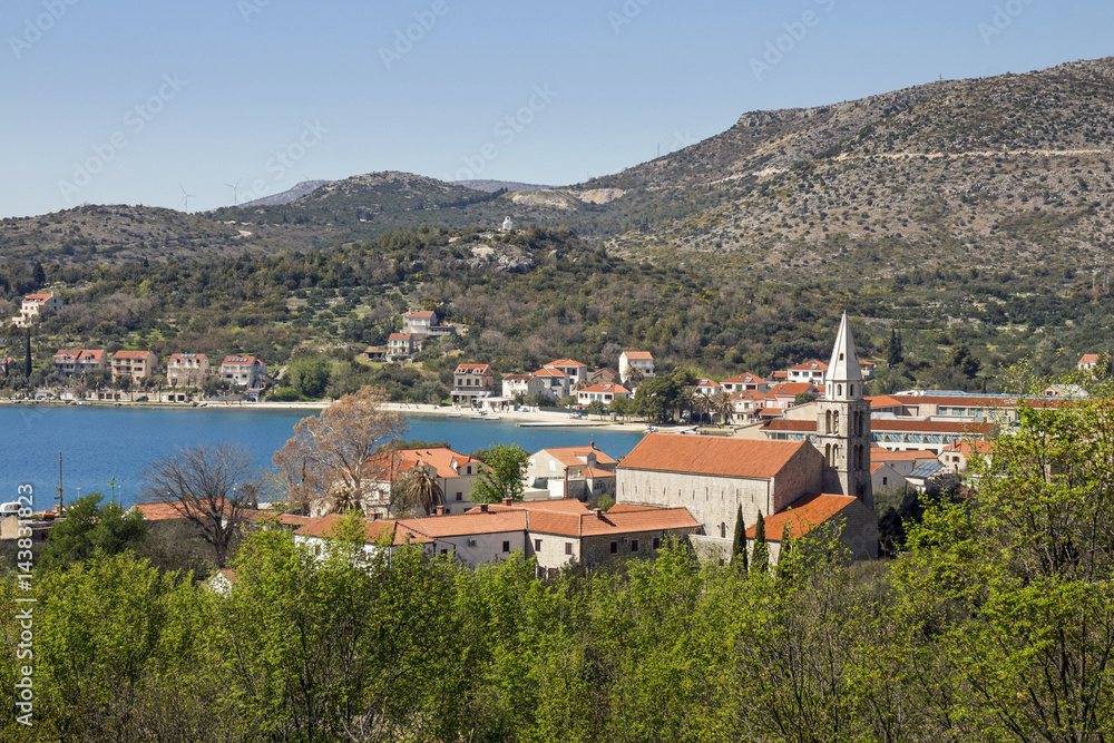Franciscan Monastery and Church of St. Jerome in town Slano near ...