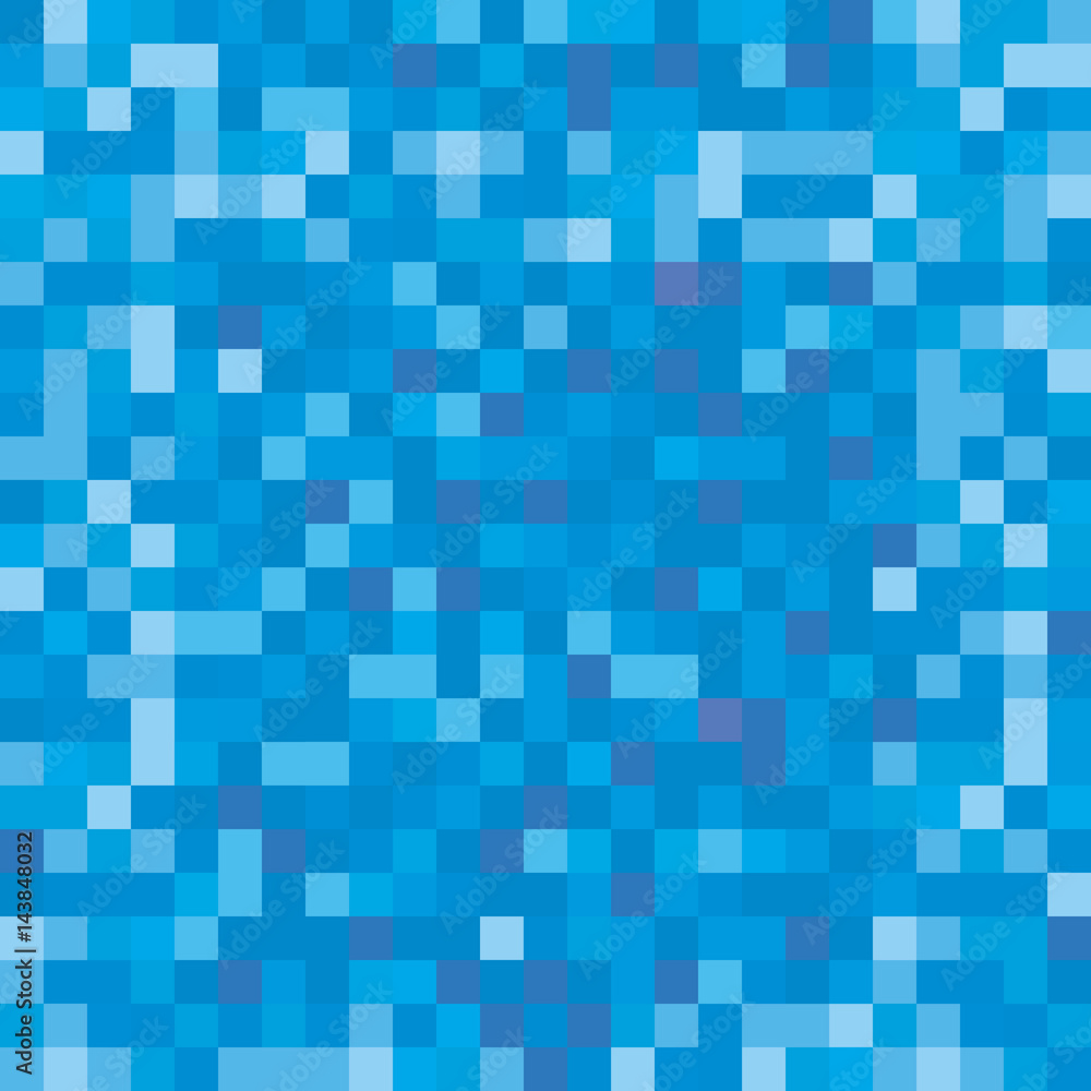 Seamless pixelated water texture mapping background for various digital ...