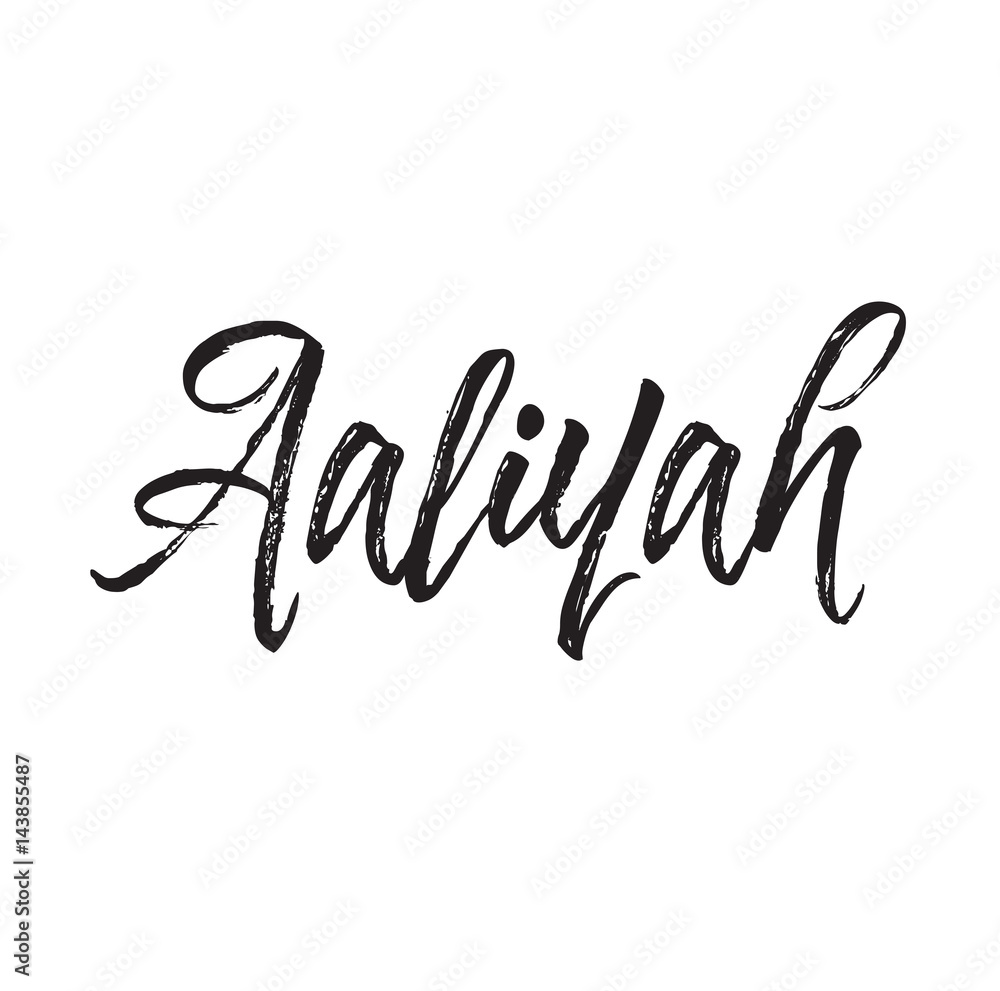 aaliyah, text design. Vector calligraphy. Typography poster. Stock ...
