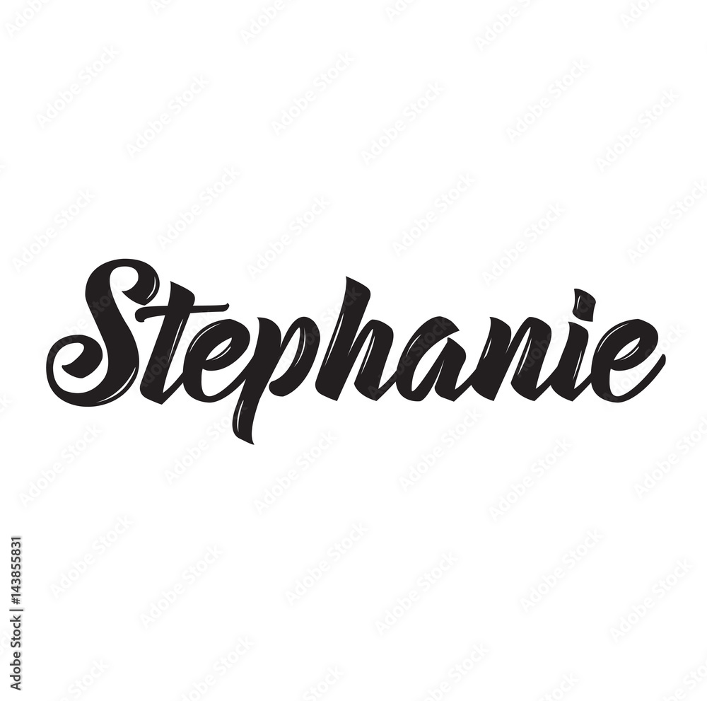 stephanie, text design. Vector calligraphy. Typography poster. Stock ...