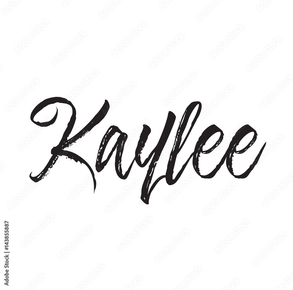 Vecteur Stock kaylee, text design. Vector calligraphy. Typography ...